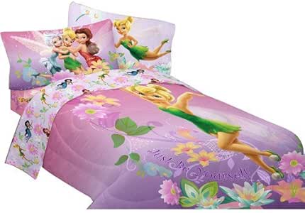 Amazon.com: Disney Tinkerbell Twin Bedding Be Yourself Comforter Sheets ...