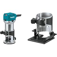 Makita RT0701C 1-1/4 HP Compact Router & 198987-9 Compact Router Tilt ...