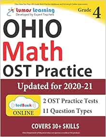 Ohio State Test Prep: 4th Grade Math Practice Workbook and Full-length ...