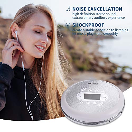 Portable CD Player Personal Compact Disc Player with LCD Display Stereo ...