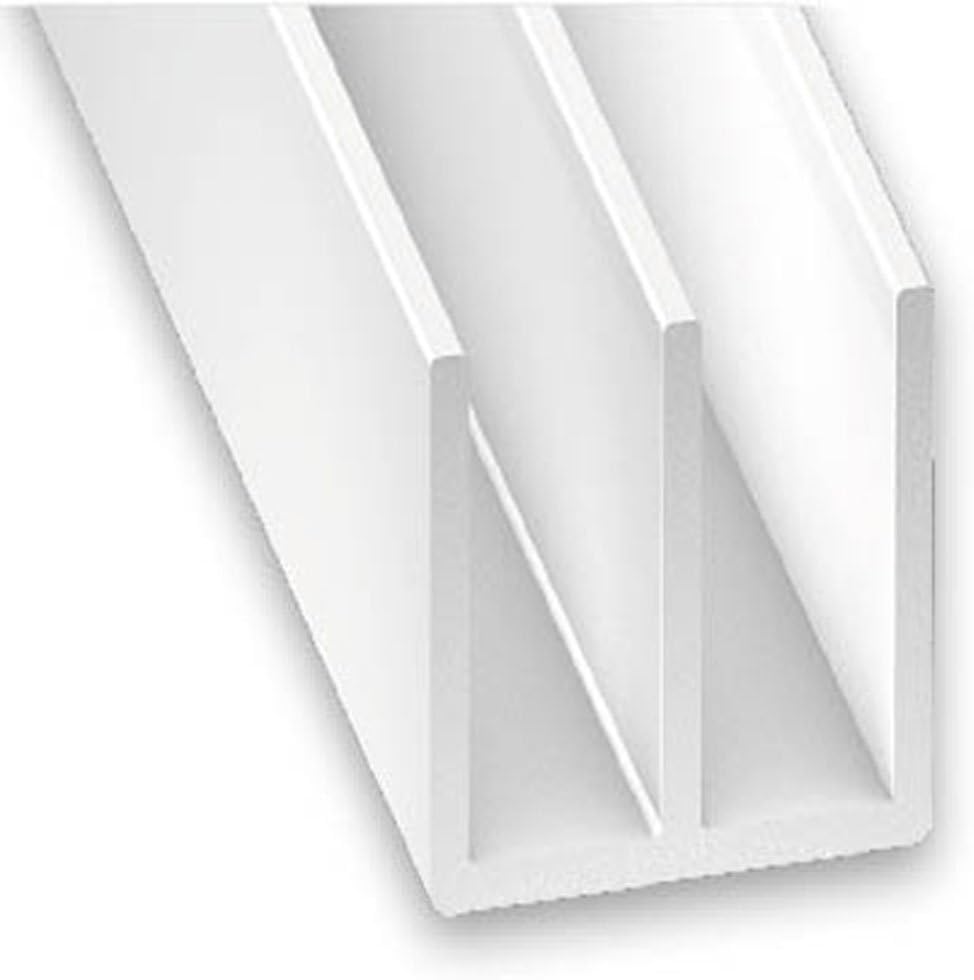 PVC Double Channel White - 21mm x 10.5mm x 1m: Amazon.co.uk: Sports ...