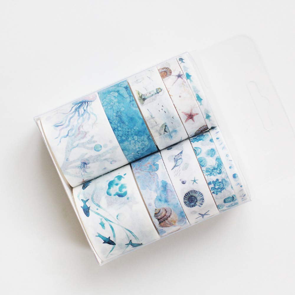 10 Rolls Washi Tapes Ocean Theme Tapes Ocean Theme Tape for ...