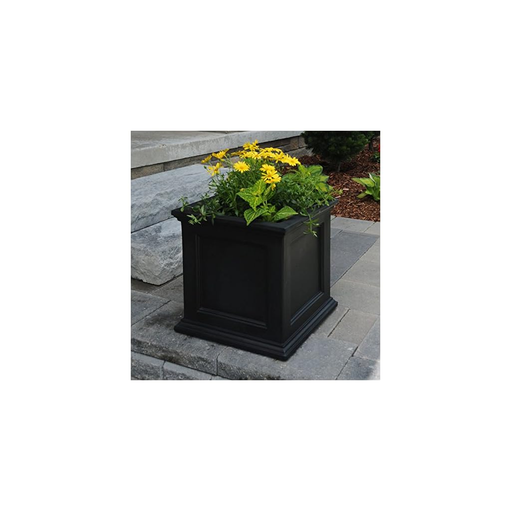 Mayne 5825B 5825-B Fairfield 20x20 Square Planter, 20-Inch, Black ...