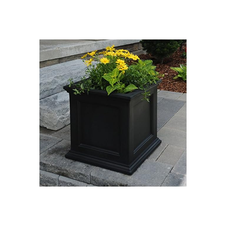Mayne 5825B 5825-B Fairfield 20x20 Square Planter, 20-Inch, Black ...