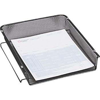 Amazon.com : 1InTheOffice Desk Tray, Black Wire Mesh Stackable Letter ...