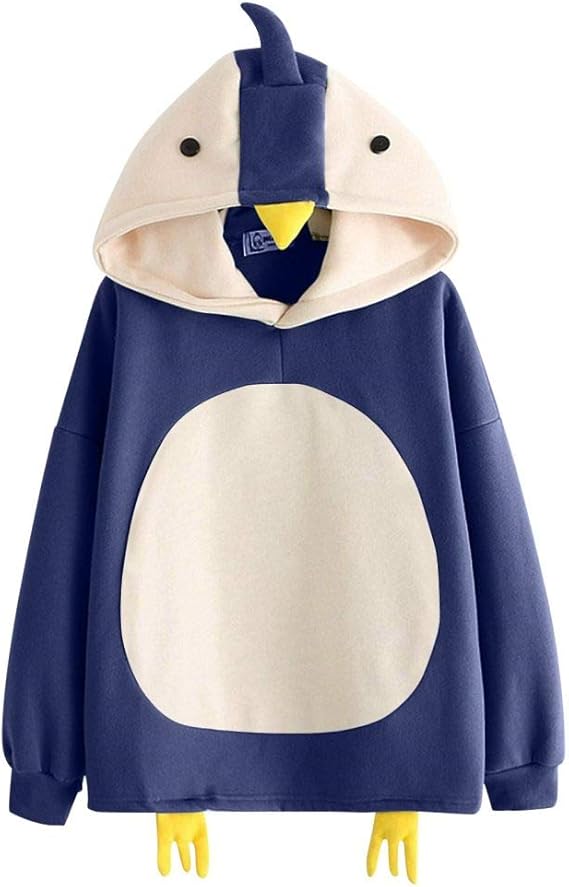 Suéter Azul Marino Moda para Mujer Casual Lovely Chicks Prints Tops de ...