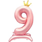 Amazon.com: 40 Inch Pink Number 9 Balloon for 9th Birthday Decoration ...