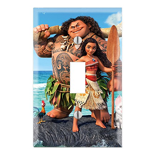 Single Toggle Wall Switch Cover Plate Décor Wallplate - Moana Maui Pua ...