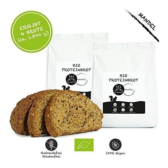 LOWER-CARB-Brot-Backmischung 2er Pack: 100% Bio | Eiweissbrot 22% ...