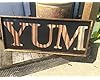 Amazon.com: YUM Sign - Rustic Kitchen Decor - Farmhouse Sign - Metal ...