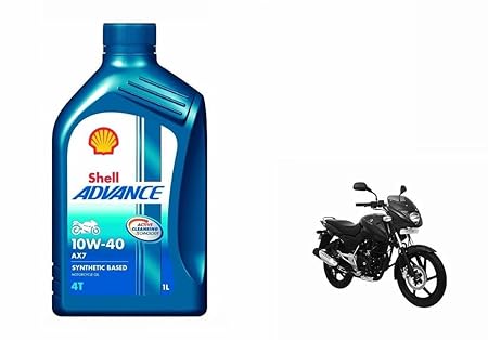 Shell Advance AX7 10W-40 4T 1 L Bike Engine Oil-Bajaj Pulsar 150 DTS-i ...