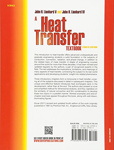 A Heat Transfer Textbook: Fourth Edition (Dover Civil and Mechanical ...
