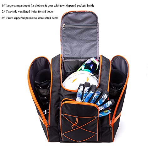 PAPAZAU Ski Boot Bag – Skiing and Snowboarding Travel Backpack – Stores ...