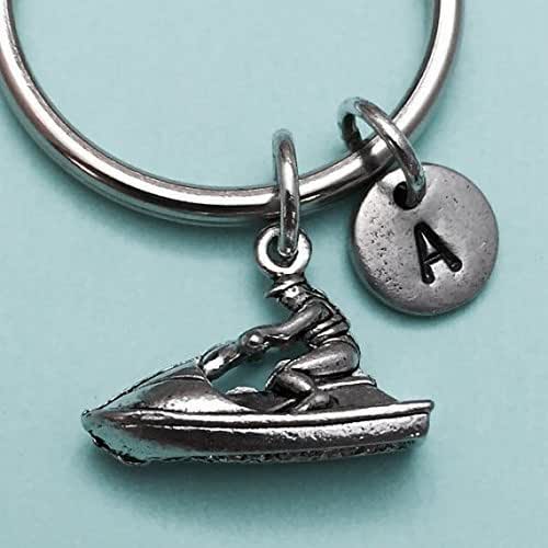 Amazon.com: Jet Ski keychain, jet ski charm, nautical keychain ...
