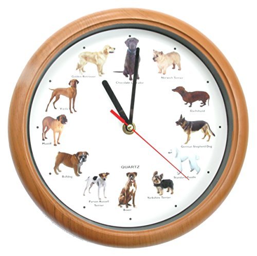Amazon.com: Dog Wall Clock - Quartz Barking Dog Wall Clock - Optional ...