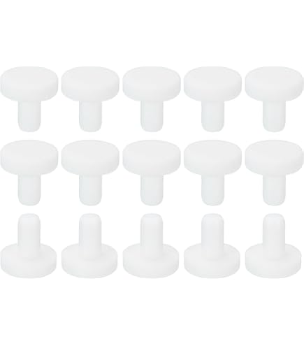 10 Pack Solid Rubber Stoppers - Size #5-29mm X 22mm - 28mm Long - Black
