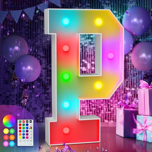 imprsv 3FT Colorful Marquee Light Up Letters P, 18 Colors Light Up ...