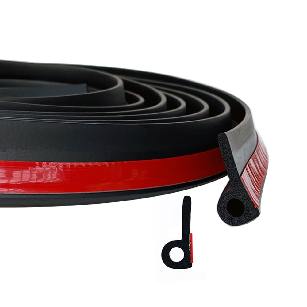 Tintvent Rubber Seal, P Shaped EPDM Foam Rubber Weather Stripping, Self ...