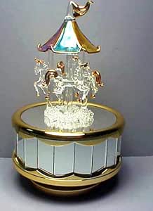 Amazon.com: Rotating Music Box : Carousel "Carousel Waltz" 6 1/2" High ...