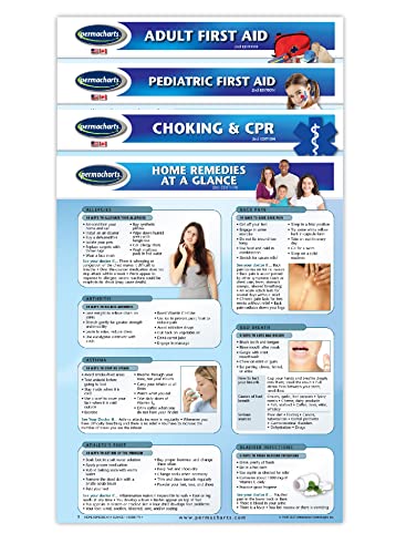 First Aid Chart for Home or Workplace - 4 Chart Bundle Quick Reference ...