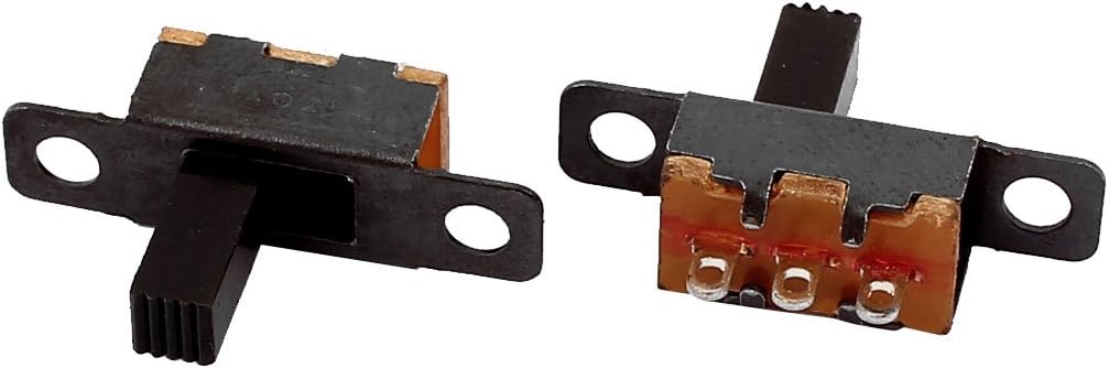 sourcingmap 20Pcs 2 Position 3P SPDT Panel Mount Micro Slide Switch Latching Toggle Switch ...