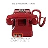 Traditional Red Landline Phone, Retro Corded Telephone Visible Ringing ...