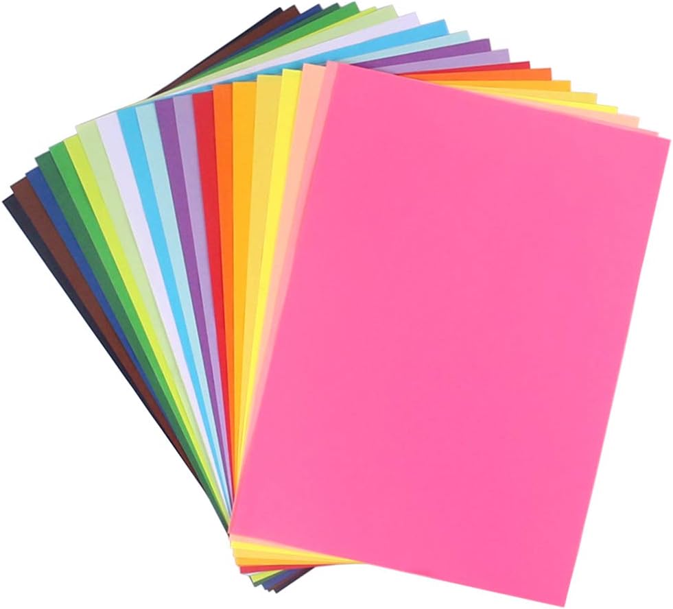 Color Copy Paper 20 Colors Double Sided Lightweight A4 Kraft Paper DIY Handmade Card Making 