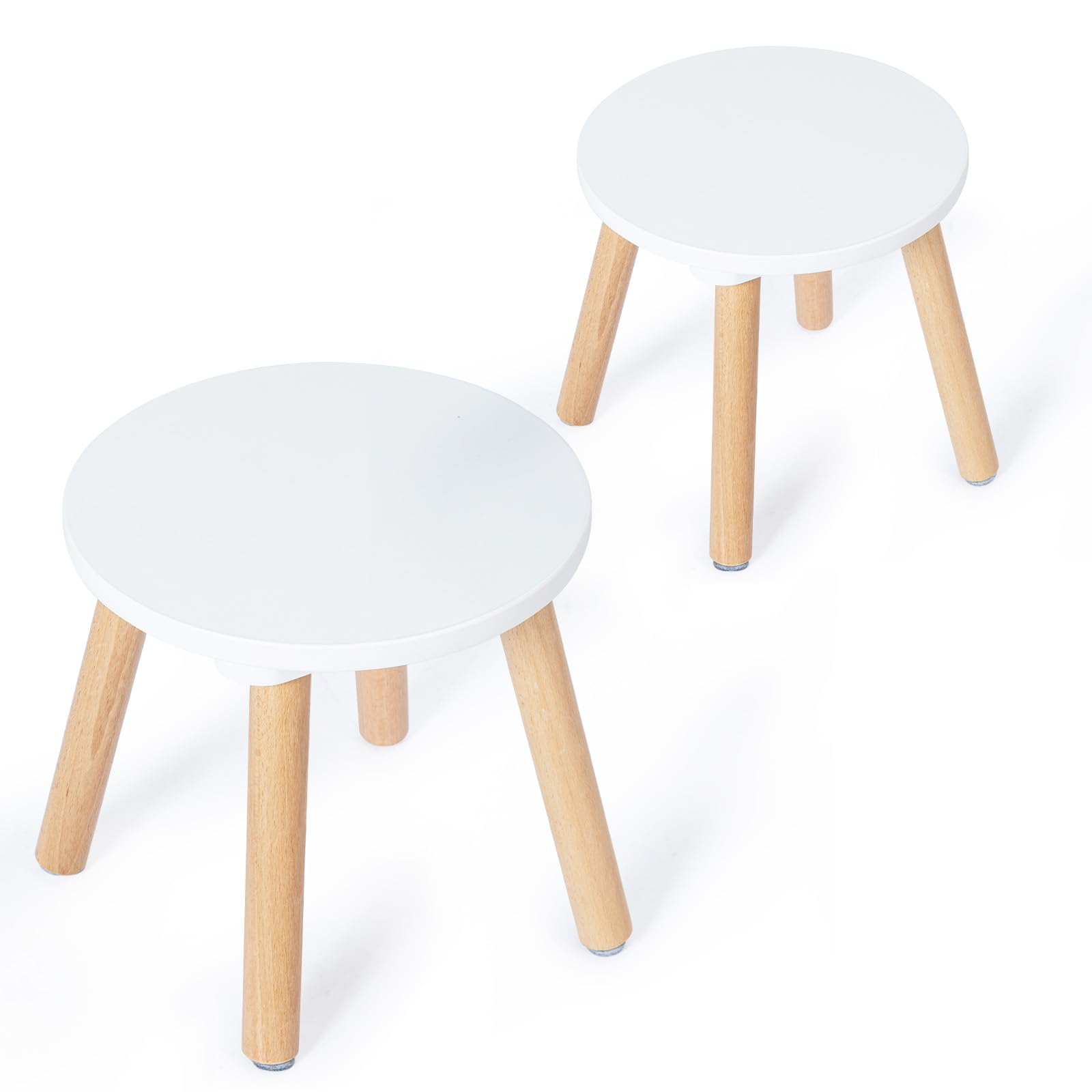 Frogprin 2 Pack Wooden Kids Stool, Perfect Matched Sensory Table ...