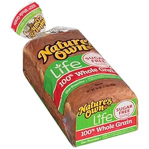 Nature's Own Sugar Free 100% Whole Wheat 100% Whole Grain Bread, 16 oz ...