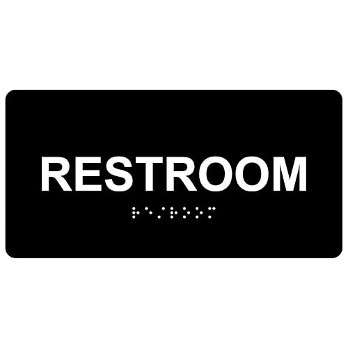 ComplianceSigns.com Restroom Sign, ADA-Compliant Braille and Raised ...