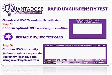 2nd Gen QuantaDose® Reusable UVC Light Test Card with UV Intensity ...