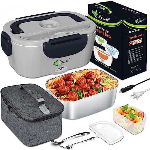 Vovoir Electric Heating Lunch Box 110V/12V/24V 3 in 1 Portable Food ...