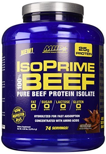 Buy MHP Isoprime 100% Beef Protein Isolate Powder, Chocolate, 4.58 ...