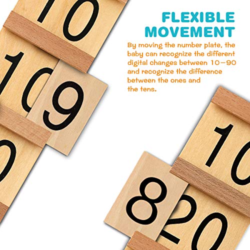 YHZAN Montessori Teens and Tens Boards Family Version Kids Wooden Toy ...