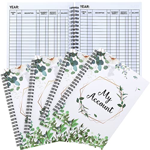 4 Pcs Accounting Ledger Book Spending Account Tracker Notebooks Spiral ...