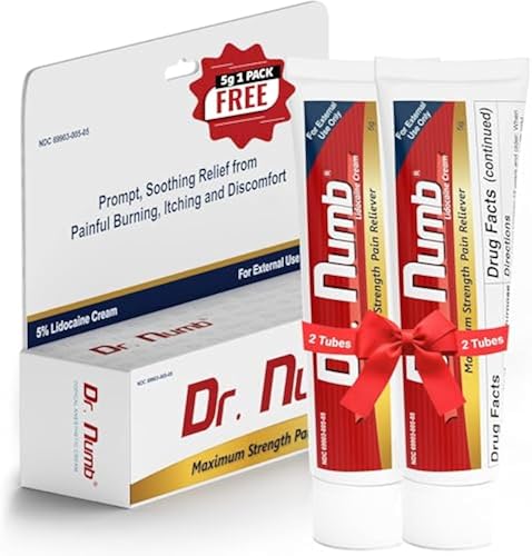 Dr. Numb 5% Lidocaine Topical Anesthetic Numbing Cream - 5g || Maximum ...