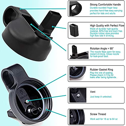 Wide Mouth Straw Lid for Hydro Flask Lids Replacement - Lids for Hydroflask Lids with Straw 32oz ...