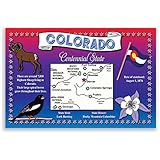 Amazon.com : COLORADO STATE FACTS postcard set of 20 identical ...