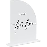 Amazon.com: JINMURY 5 Pack White Half Arch Acrylic Sign with Stand ...