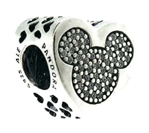 Amazon.com: PANDORA Disney, Mickey & Minnie True Love Charm 792050CZ ...