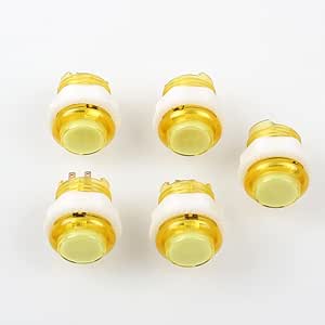 EG STARTS 5X Arcade 5V LED Illuminated Push Button Built-in Switch 24mm ...