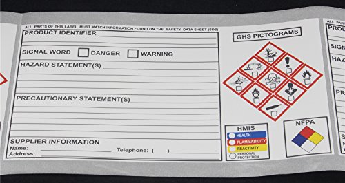 NEW GHS Chemical Label OSHA HMIS NFPA Diamond Label Safety - Want It All
