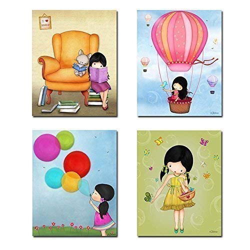Amazon.com: Art Posters for Girls Room Children's Bedroom Wall Decor ...