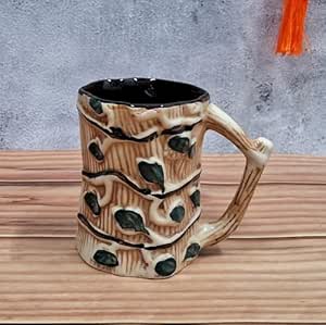 Buy Purpledip Ceramic Mug: Tree Design Goa Theme Glazed Smooth Finish ...