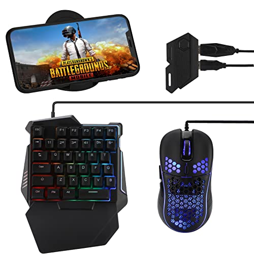 Half Hand Gaming Keyboard and Mouse Combo Laelr 35 Keys PUBG Wired ...