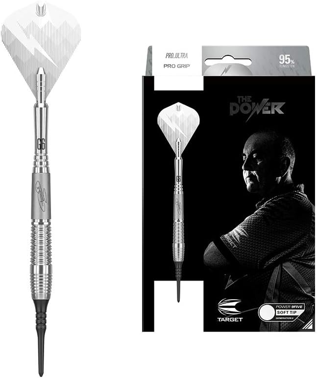 Target Darts Phil Taylor Power 9-Five Gen 6 95% Tungsten Soft Tip Darts ...