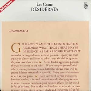 Les Crane - Desiderata - Amazon.com Music