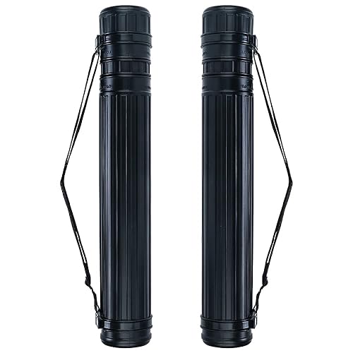 TRANSON 2-Pack Small Poster Tube Storage 17“ to 27” Extendable for ...