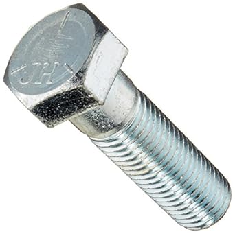 Amazon.com: Steel Hex Bolt, Grade 5, Zinc Plated Finish, Hex Head ...