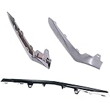 Amazon.com: Front Bumper Bright Black Trim Molding 1 Pair Right And ...